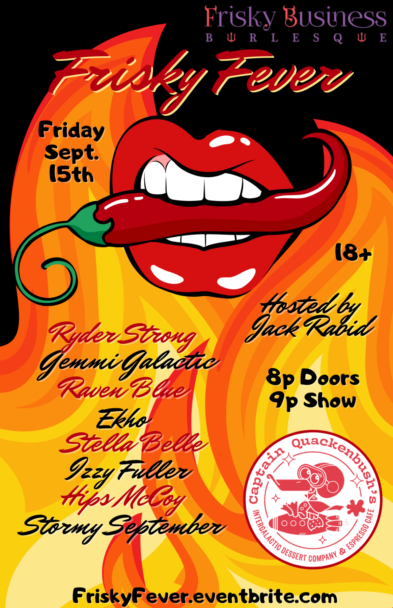 Frisky Fever at Captain Quackenbush! | Frisky Business Burlesque